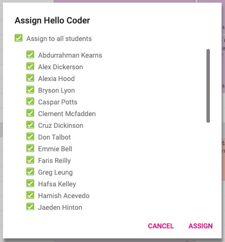 Assigning Activities to Specific Students – TechSmart Inc.
