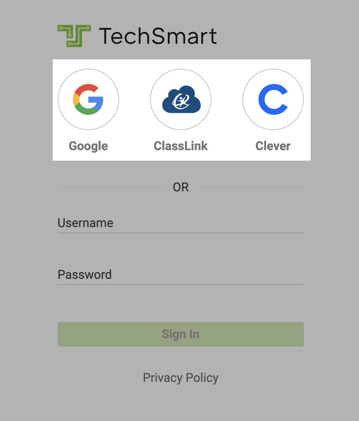 How do I sign in with SSO - ClassLink/Clever/Google? – TechSmart Inc.